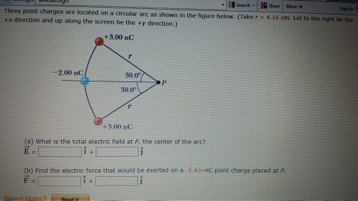 Solved search EShane More Three point charges are located on | Chegg.com