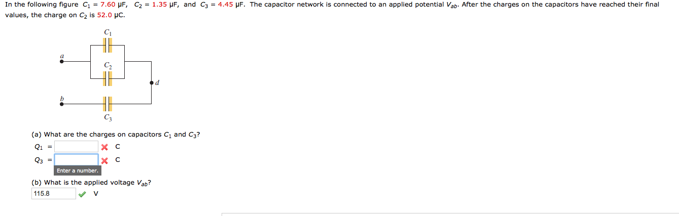 Solved In the following figure C1 = 7.60 muF, C2 = 1.35 muF, | Chegg.com