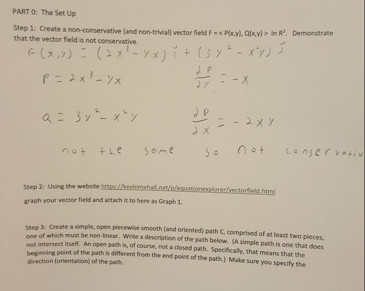 Solved PART 0: The Set Up Step 1: Create a non-conservative | Chegg.com