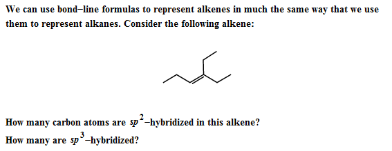 Solved We can use bond-line formulas to represent alkenes in | Chegg.com
