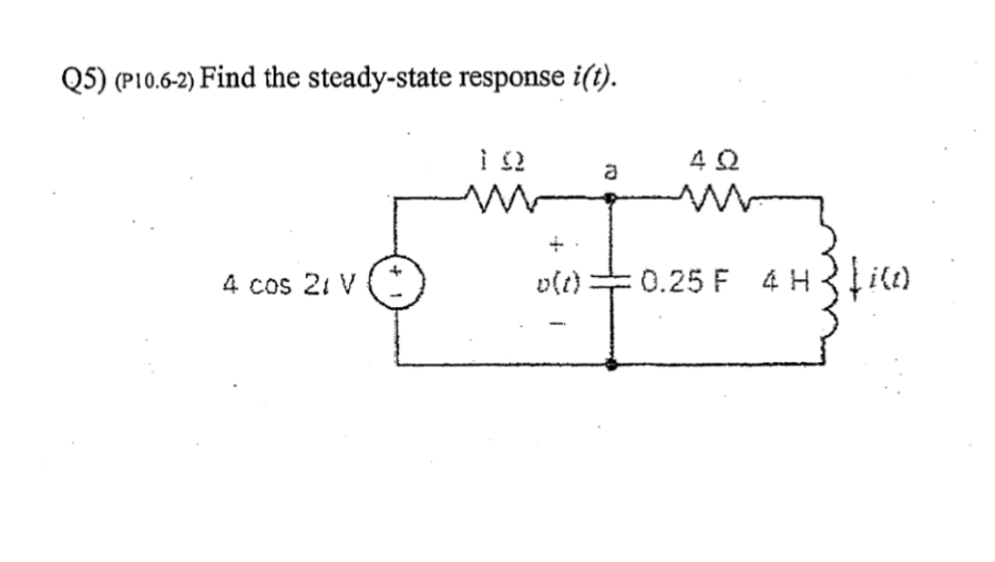 Solved Find the steady-state response i(t). | Chegg.com