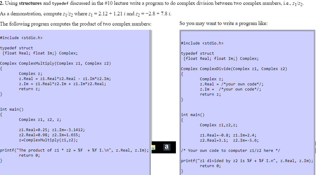 Solved 2 Using Structures And Typedef Discussed In The 10 0460