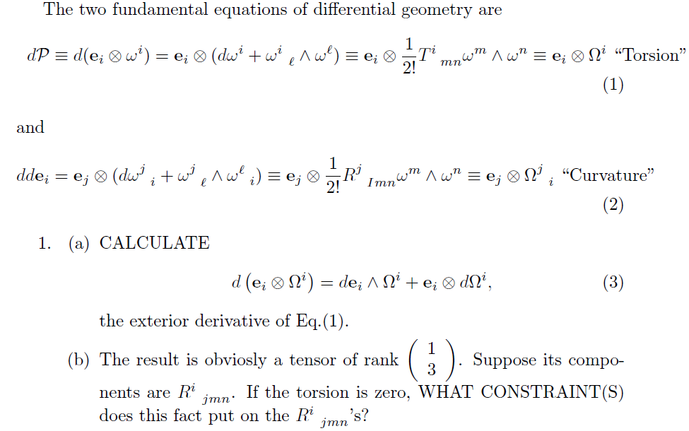 The two fundamental equations of differential | Chegg.com