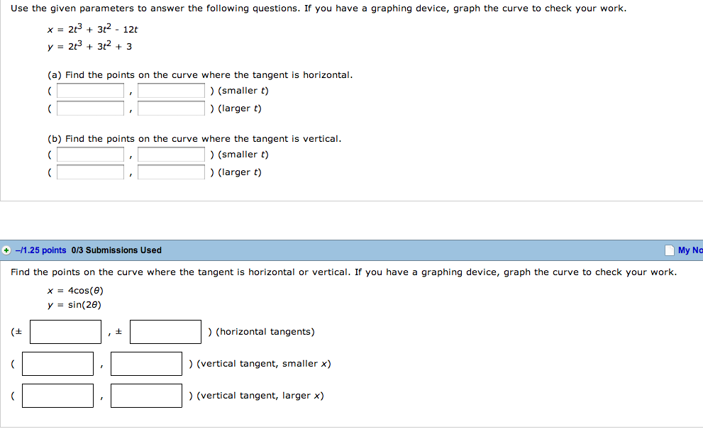 Solved Use the given parameters to answer the following | Chegg.com