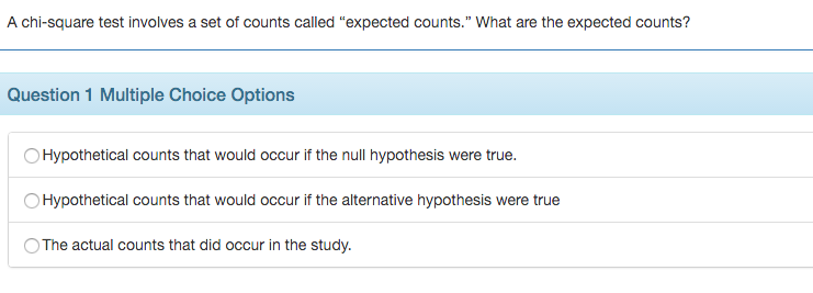 Solved A Chi Square Test Involves A Set Of Counts Called Chegg