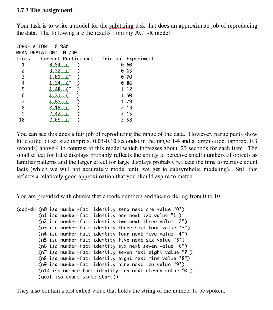 3.7.3 The Assignment Your task is to write a model | Chegg.com