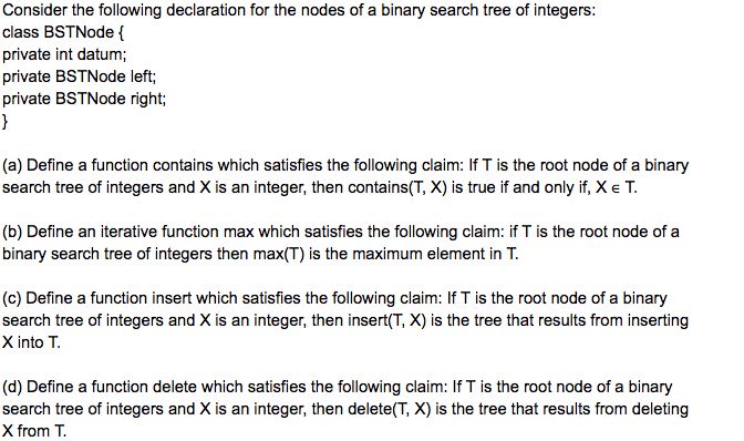 Solved Consider the following declaration for the nodes of a | Chegg.com