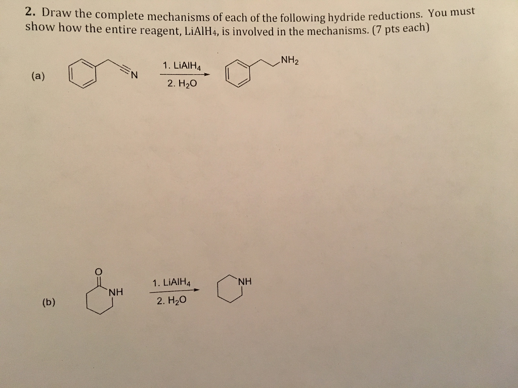 Solved Draw the complete mechanisms of each of the following | Chegg.com