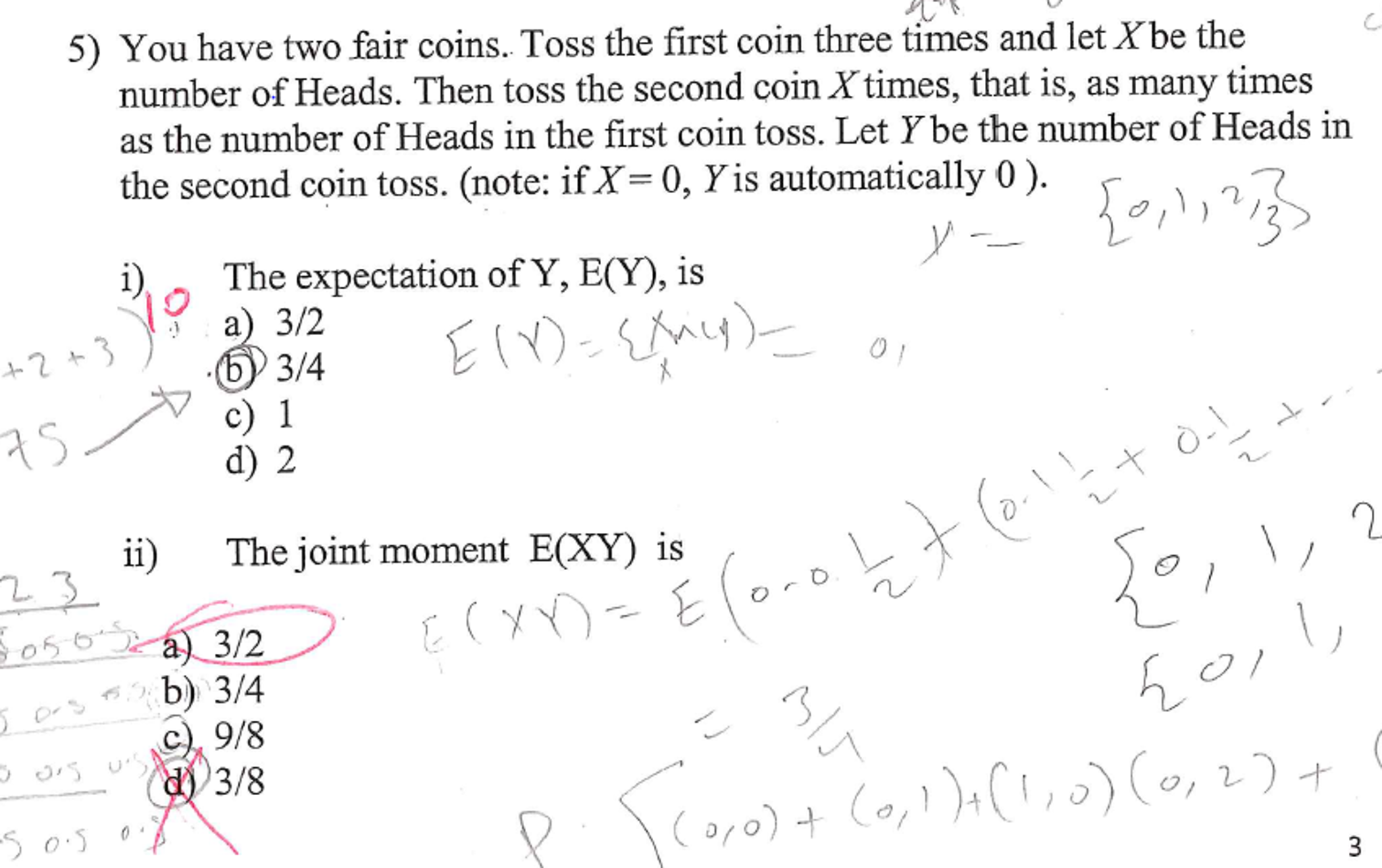 Solved You have two fair coins. Toss the first coin three | Chegg.com