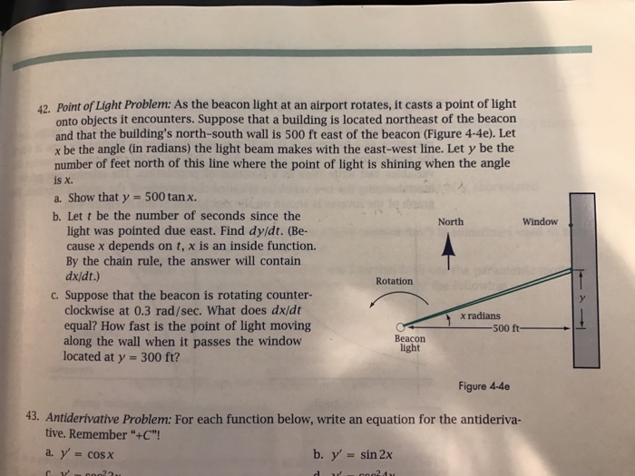 Solved Point of Light Problem: As the beacon light at an | Chegg.com