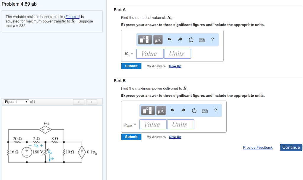 Solved Problem 4.89 ab Part A The variable resistor in the | Chegg.com