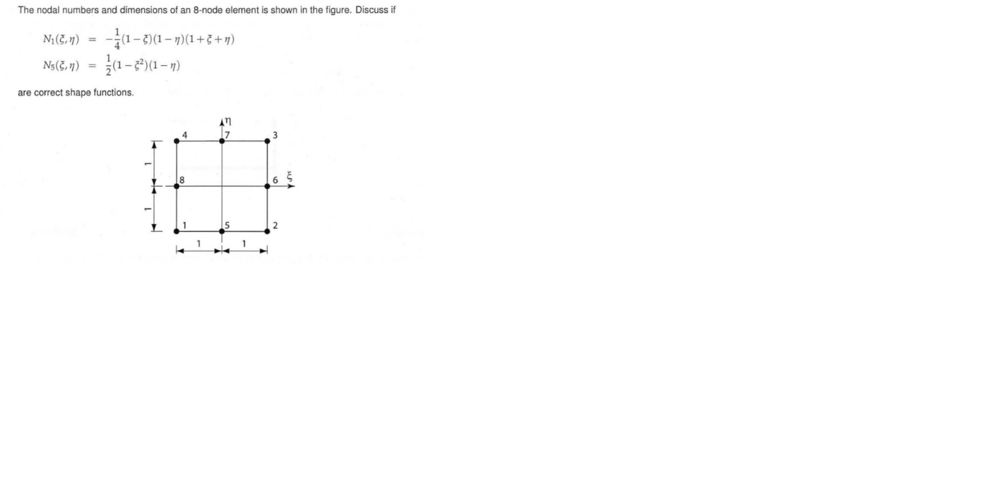 Solved The nodal numbers and dimensions of an 8-node element | Chegg.com