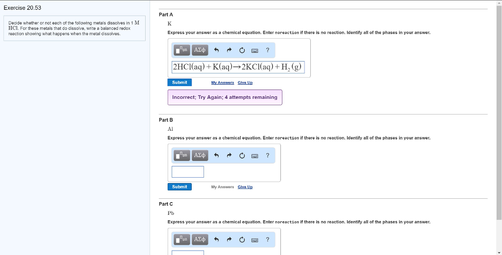 Solved Decide whether or not each of the following metals | Chegg.com