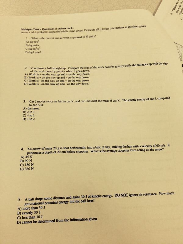 Solved What is the correct unit of work expressed in SI | Chegg.com