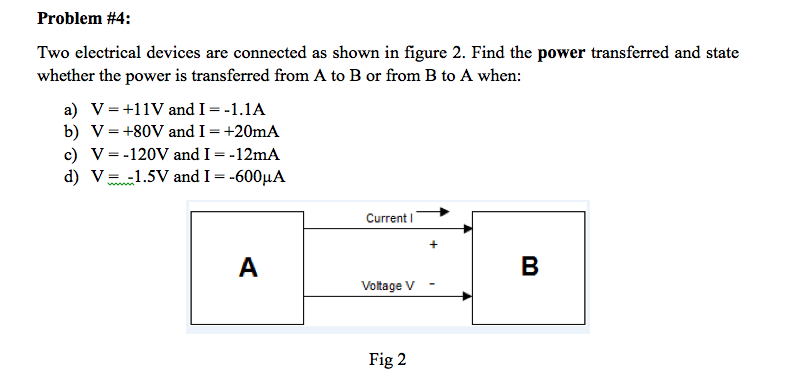 Solved Two electrical devices are connected as shown in | Chegg.com