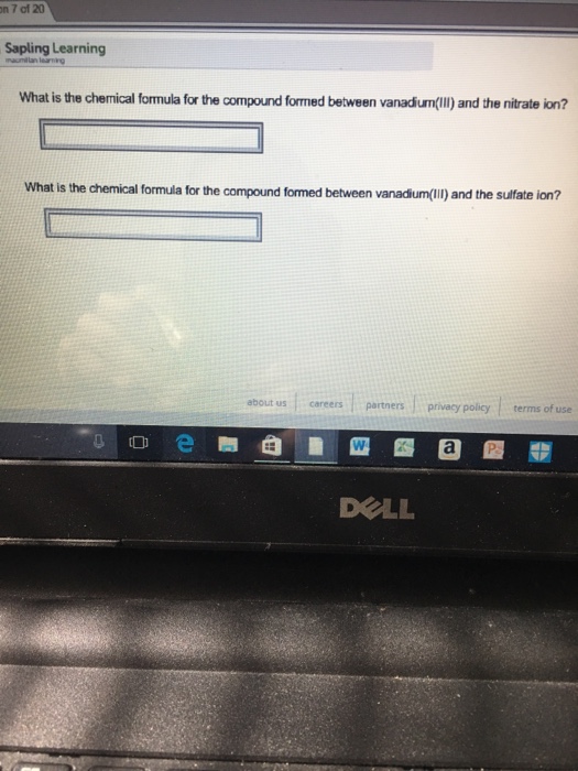Solved What is the chemical formula for the compound formed | Chegg.com