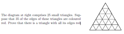 Solved The diagram at right comprises 25 small triangles. | Chegg.com