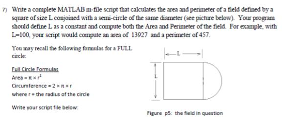 Solved 7 Write A Complete Matlab M File Script That 6515