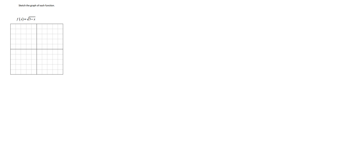 Solved Sketch the graph of each function. f(x) = Squareroot3 | Chegg.com