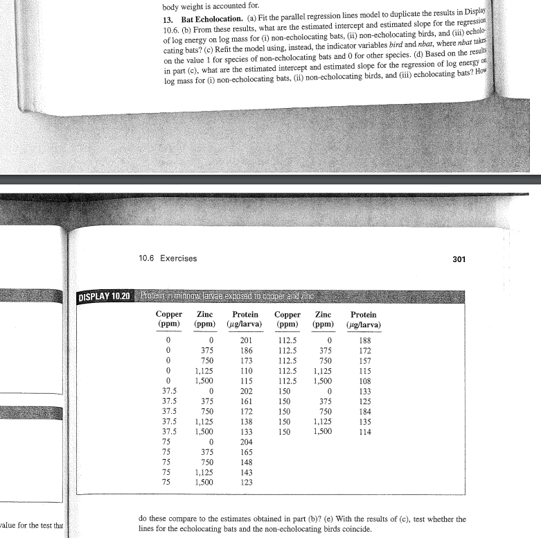 (a) Fit the parallel regression lines model to | Chegg.com