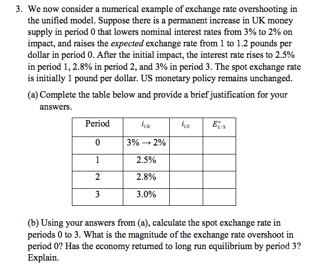Solved 3. We now consider a numerical example of exchange | Chegg.com