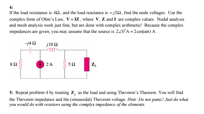 Solved If the load resistance is 4 ohm, and the load | Chegg.com