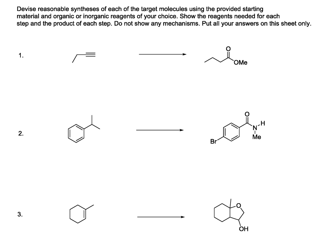 Solved Devise reasonable syntheses of each of the target | Chegg.com Solved Devise reasonable syntheses of each of the target | Chegg.com