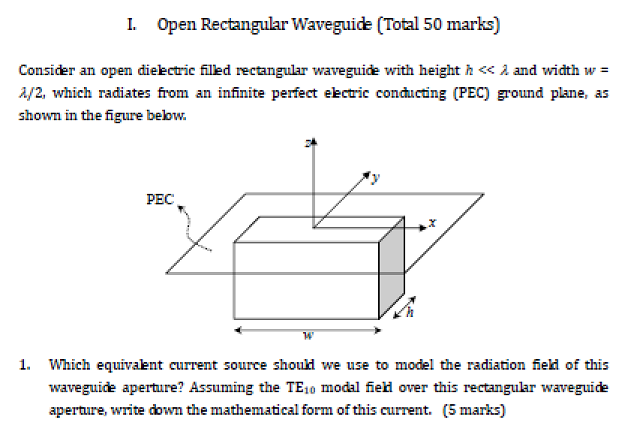 Solved Consider an open dielectric filled rectangular | Chegg.com