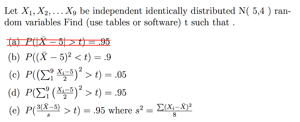 Solved Let X1, X2,... ly distributed N( 5,4 ) ran- dom | Chegg.com