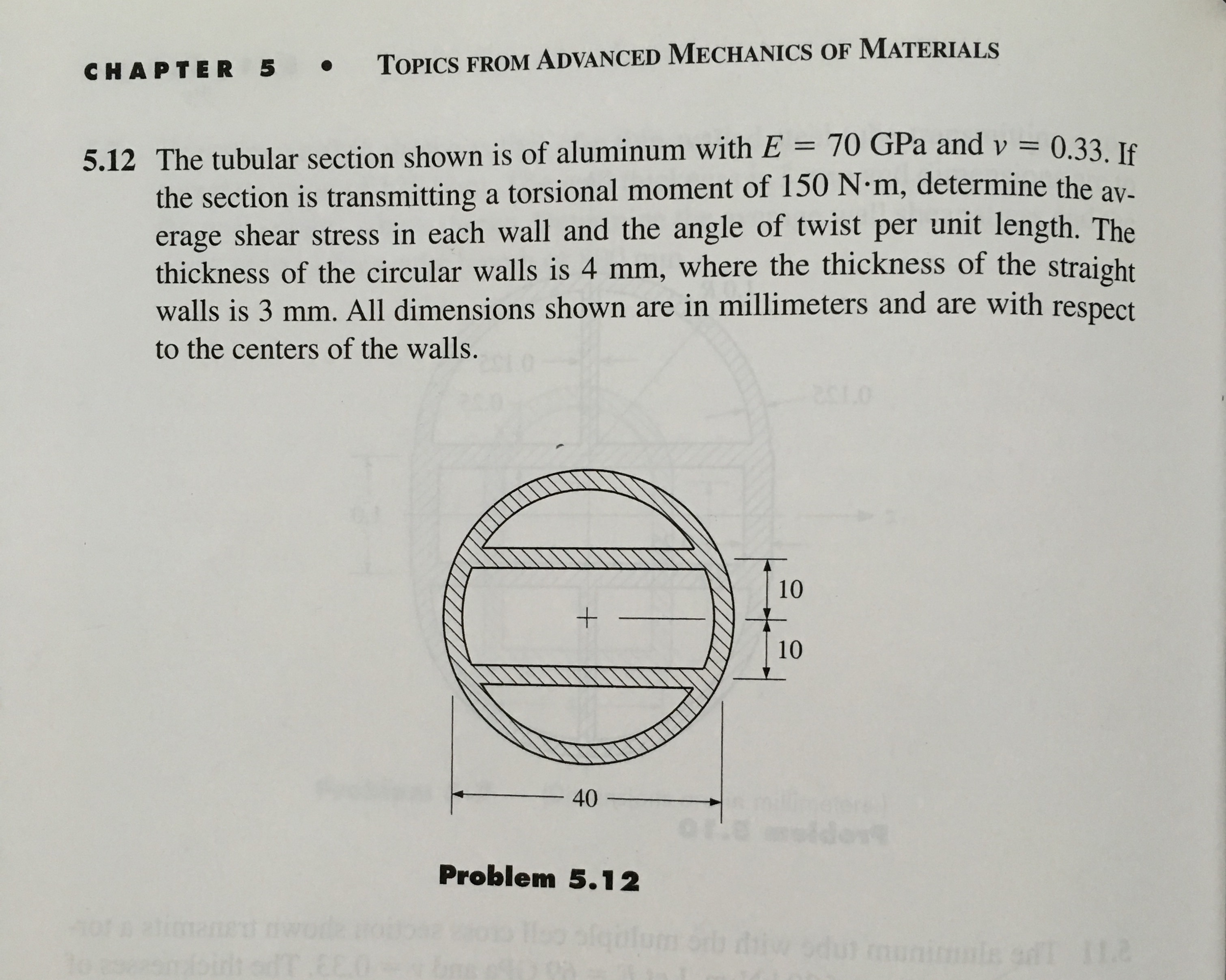 Solved The tubular section shown is of aluminum with E = 70 | Chegg.com