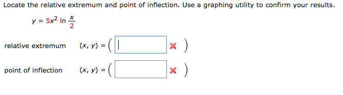 Solved Locate the relative extremum and point of inflection. | Chegg.com