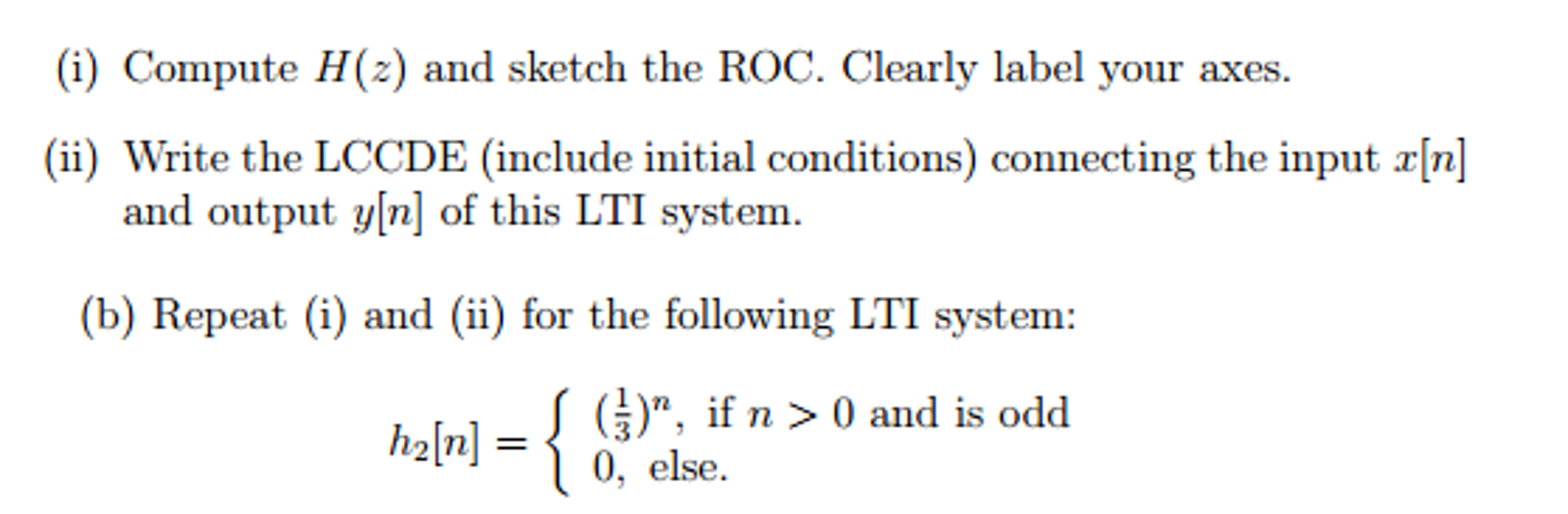 Solved Consider the LTI system whose system function is | Chegg.com