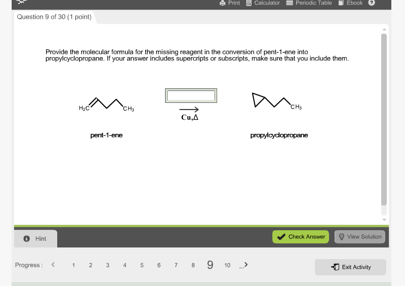 Solved Provide the molecular formula for the missing reagent | Chegg.com