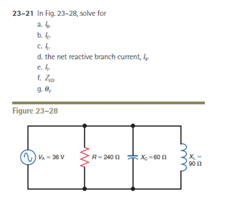 Solved 23-21 In Fig. 23-28, solve for a. C. d. the net | Chegg.com