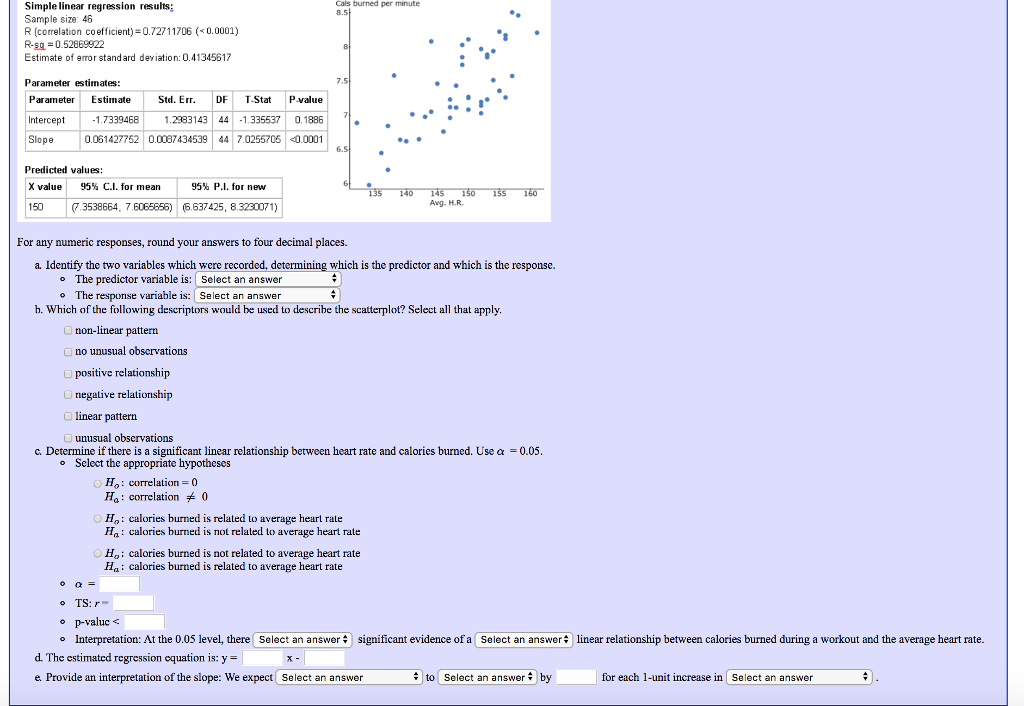 Solved Cals Burned Per Minute 8 5 Simple Linear Regression Chegg solved-cals-burned-per-minute-8-5-simple-linear-regression-chegg