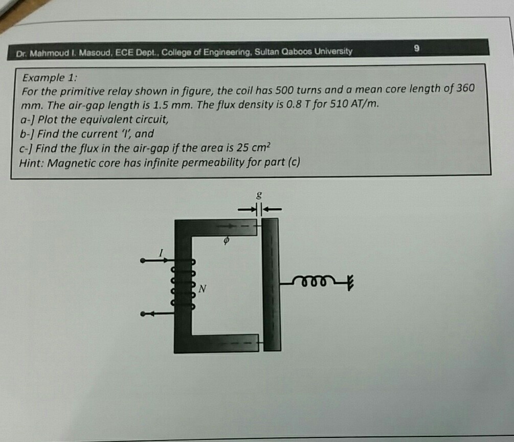 Solved 9 Dr. Mahmoud I. Masoud, ECE Dept., College of | Chegg.com