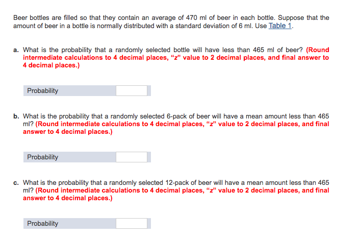 Solved Beer bottles are filled so that they contain an | Chegg.com