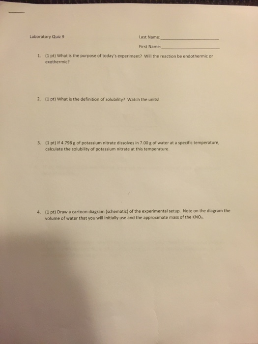 Solved What is the purpose of today's experiment? Will the | Chegg.com