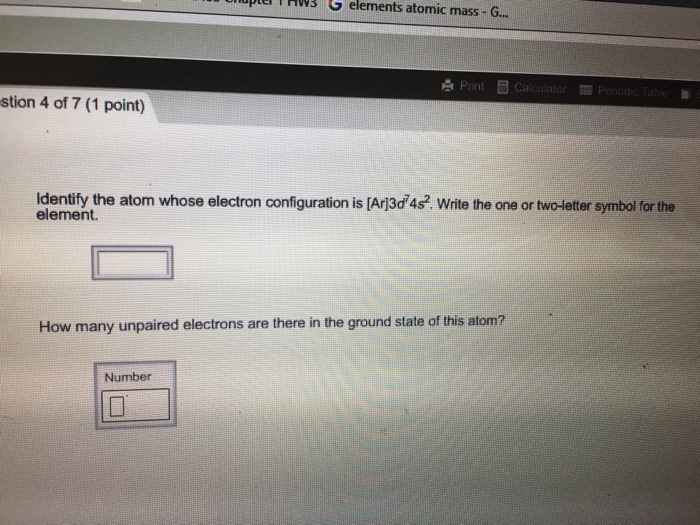 Solved Identify the atom whose electron configuration is | Chegg.com