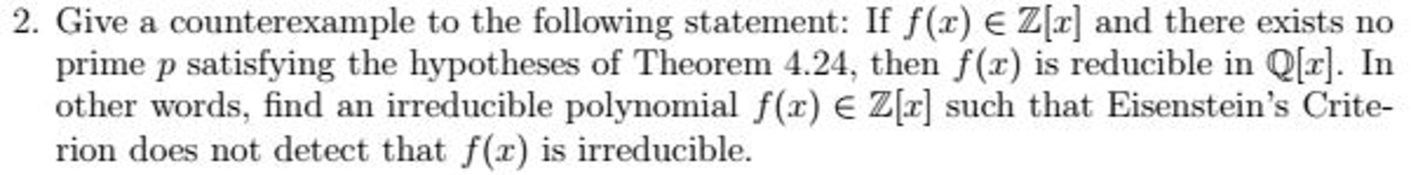 Solved Give a counterexample to the following statement: If | Chegg.com