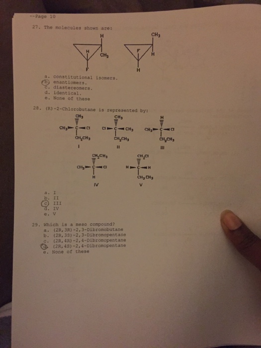 Solved The molecules shown are: (R)-2-Chlorobutane is | Chegg.com