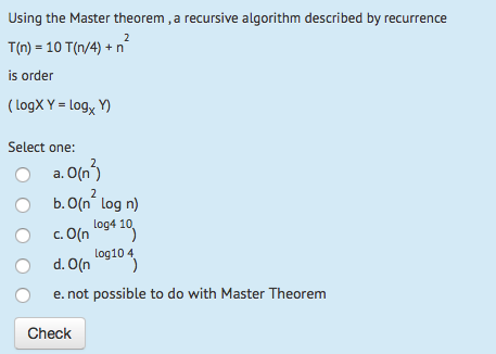Solved Using the Master theorem,a recursive algorithm | Chegg.com
