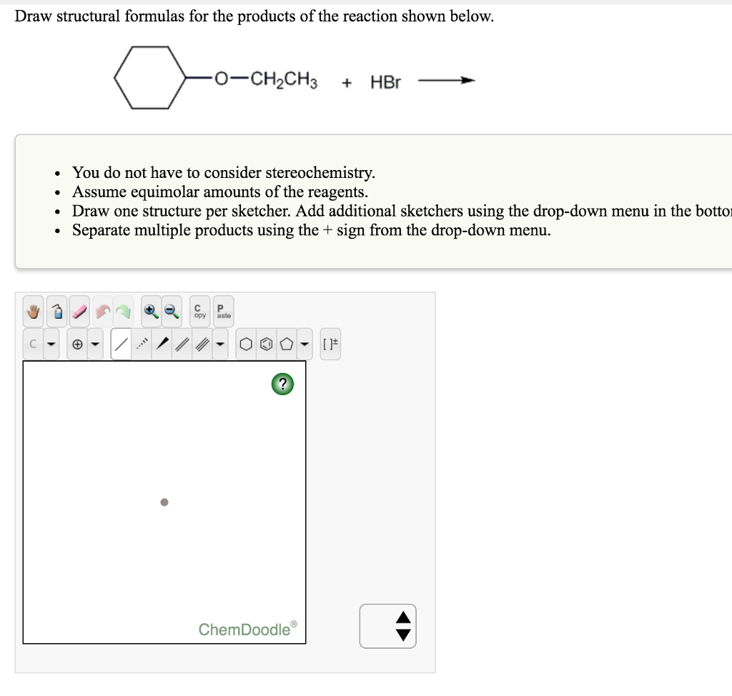 Solved Draw structural formulas for the products of the | Chegg.com