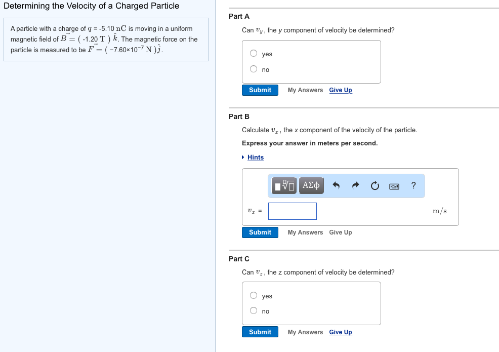 Solved Determining the Velocity of a Charged Particle Part A | Chegg.com