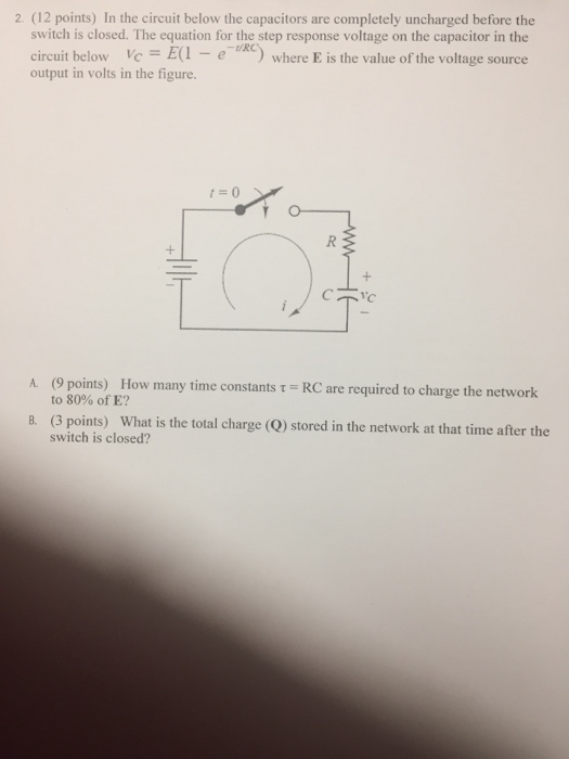 Solved In the circuit below the capacitors are completely | Chegg.com