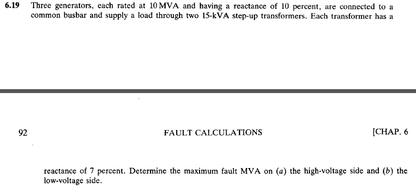 Solved 6.19 Three generators, each rated at 10 MVA and | Chegg.com