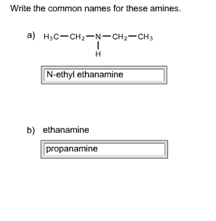 Solved Write the common names for these amines. a) N-ethyl | Chegg.com