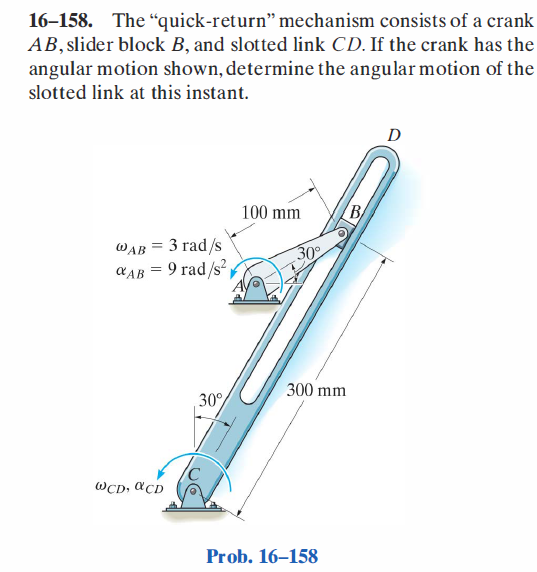 Solved The "quick - return"mechanism consists of a crank | Chegg.com