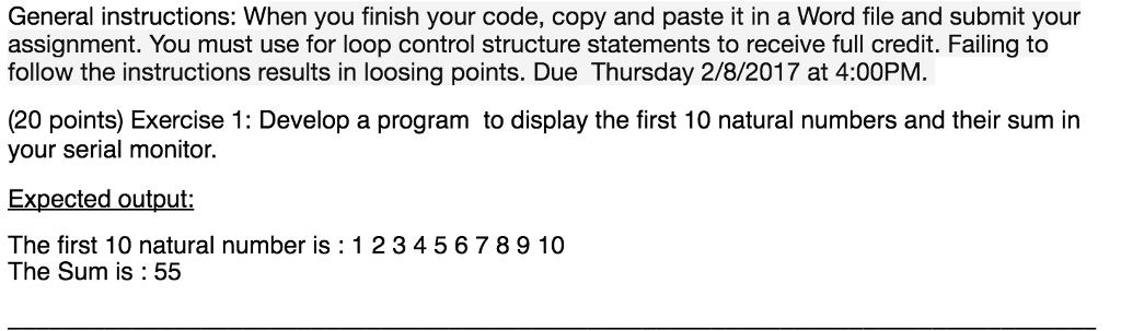 Solved General instructions: When you finish your code, copy | Chegg.com
