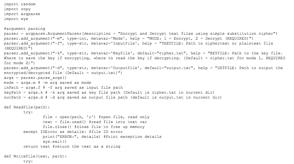 import random import copy import argparse import sys | Chegg.com